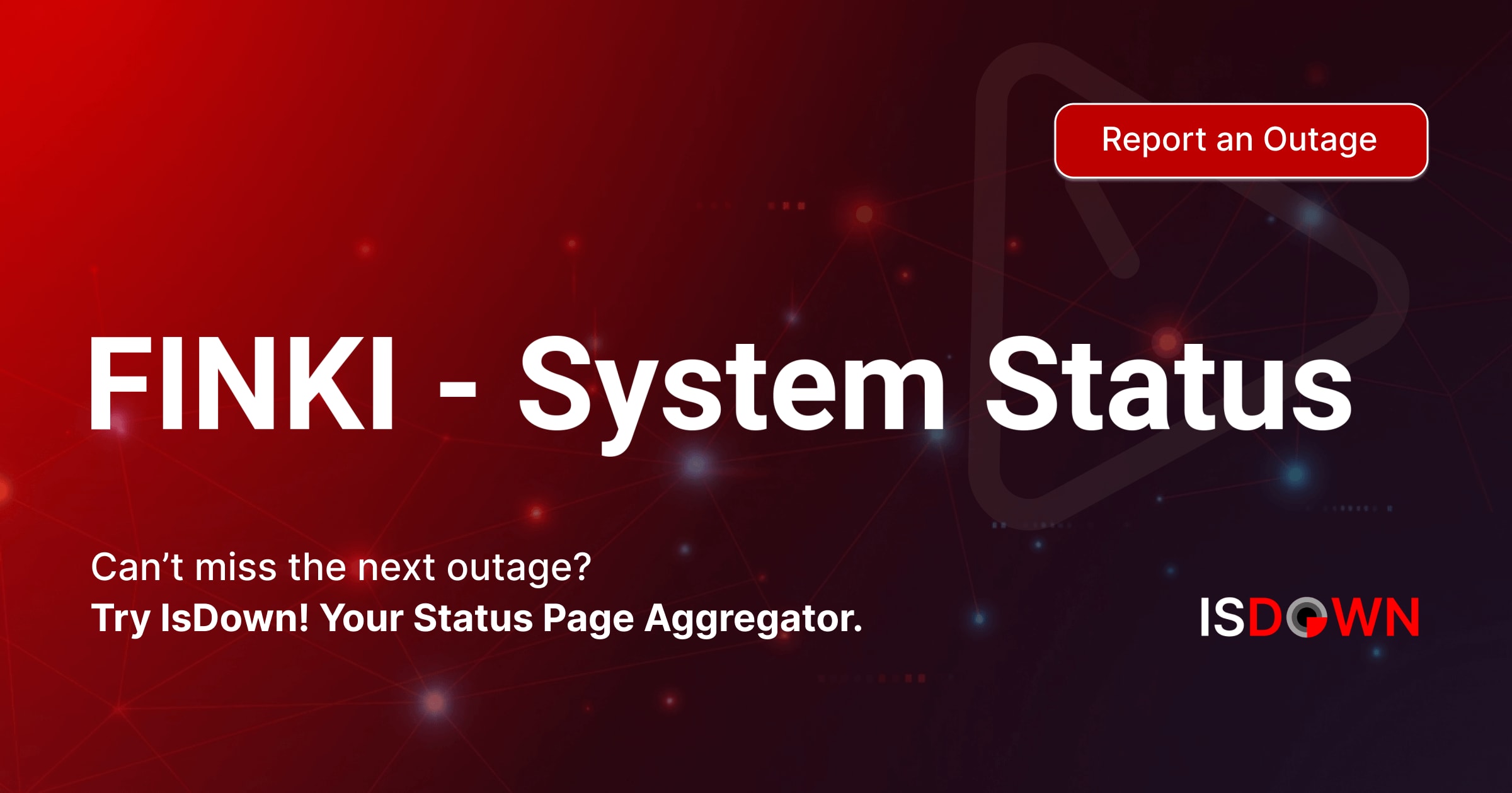 Is FINKI - System Down? Check current status and user reports | IsDown