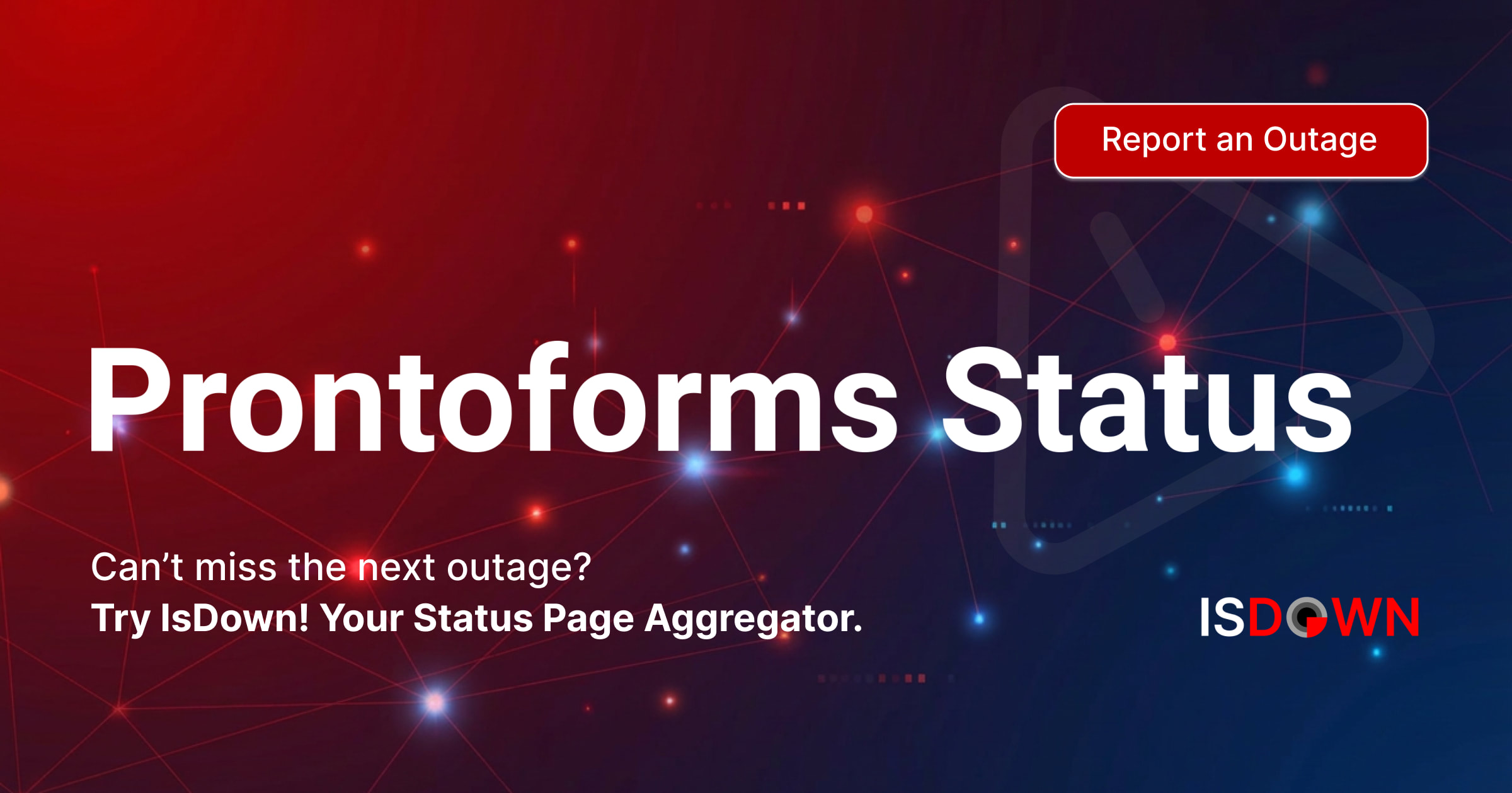 Is Prontoforms Down? Check current status and user reports | IsDown